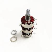 China RK097NS Single F Shaft Rotary Potentiometer Switch 5K-500K with 300° Rotation Angle and 0.05W Power Rating for sale