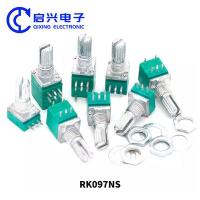 China RK097NS Single F Shaft Rotary Potentiometer Switch 5K-500K with 300° Rotation Angle and 0.05W Power Rating for sale