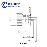 China 1K Ohm Dial Wheel Potentiometer 16x6mm for Audio Volume Control with 10,000 Cycle Life and 220° Rotation for sale