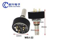 China 1K Ohm Dial Wheel Potentiometer 16x6mm for Audio Volume Control with 10,000 Cycle Life and 220° Rotation for sale