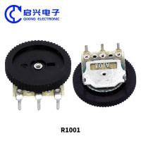 China 1K Ohm Dial Wheel Potentiometer 16x6mm for Audio Volume Control with 10,000 Cycle Life and 220° Rotation for sale