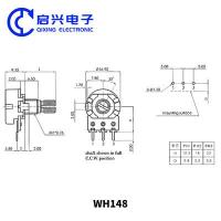 China WH116AK 500K Carbon Film Potentiometer with Push Switch 250V 10A Dimmer for Home Appliance for sale