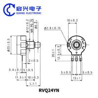 China BONENS RV097NS 9mm Carbon Film Rotary Potentiometer - 500Ω to 2MΩ Range, 0.05W Power Rating for sale