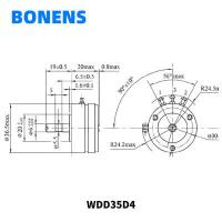 China WDD35D-4 10kΩ Precision Potentiometer with 0.5% Linearity and 36mm Diameter for Industrial Control for sale