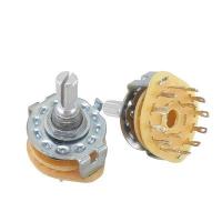 China RS25 Rotary Band Switch 500V AC 10,000 Cycles 6mm Shaft 2-12 Position Industrial Control for sale