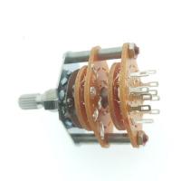 China RS25 Rotary Band Switch 2-4 Pole 2-12 Position 6mm Shaft DC30V 0.3A for sale