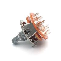 China RS25 Rotary Band Switch 2-4 Pole 2-12 Position 6mm Shaft DC30V 0.3A for sale