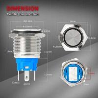 China Stainless Steel Waterproof LED Push Button Switch 12mm 16mm 19mm 22mm IP66 IP67 for sale