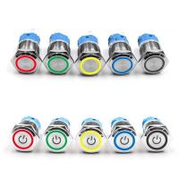 China Stainless Steel Waterproof LED Push Button Switch 12mm 16mm 19mm 22mm IP66 IP67 for sale