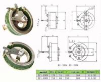 China High Power Ceramic Variable Wirewound Resistor Adjustable Rheostat 1k Ohm 100W for sale