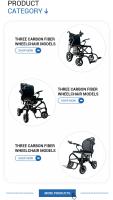 China Electric Folding Wheelchair with Carbon Fiber Material and 6km/h Speed for sale