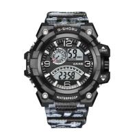 China Men′s Outdoor Sports Watch Luminous Alarm Electronic Watch Camouflage Digital Watch for sale