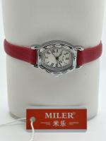 China Modern Leather Strap Watches Laser Engraved Logo 30 Meters Water Resistant for sale