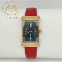 China Laser Printing Logo Leather Strap Quartz Watch with 30 Meters Water Waterproof for sale