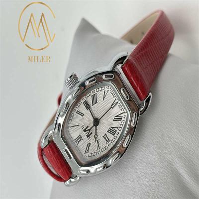 China Customized LOGO Waterproof Quartz Wrist Watch For Women with Leather Strap for sale