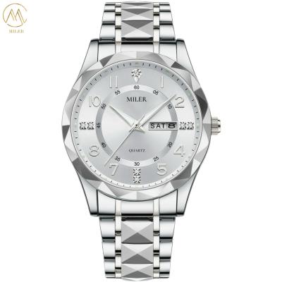 China ML 1003 Original Quartz Movement Men's Montre Diamond Dial Daily Waterproof Wristwatch Dual Calendar Function Watches for sale