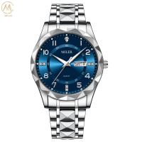 China New Fashion ML1003 Business Men Watch Quartz Sports Waterproof Watches Luminous Chronograph Man Stainless Steel Watches for sale
