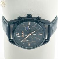 China 30ATM Waterproof Quartz Wrist Watch featuring Denim Leather Strap and Hook Buckle for sale