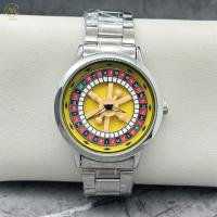 China Factory Wholesale Colorful Rotating Table Fashion Watch With Stainless Steel Strap for sale