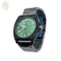 China High Quality Luxury Black Case Stainless Steel Strap Waterproof Quartz Watch for sale