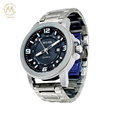 China Factory Direct Sale Novelty New Arrival Chronograph Low Price Men Quartz Watches Stainless Steel Band for sale
