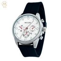 China Big Dial Waterproof Siliver Bezel Colourful Silicone Strap Quartz Watch for Men and Women for sale