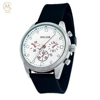 China Big Dial Waterproof Siliver Bezel Colourful Silicone Strap Quartz Watch for Men and Women for sale