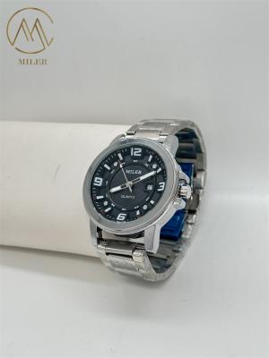 China Round Case Shape Stainless Steel Strap Watch with Metal Strap Type Water Resistance 30 Meters for sale