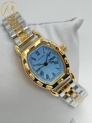 China Logo Customized Oval Case Shaps Ml 222 Stainless Steel Strap Quartz Women Watch for sale
