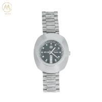 China Round Type Quartz Wrist Watch with Steel Silver Bezel for Men for sale
