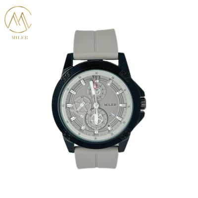 China Fashionable Round Dial Silicone Unisex Wristwatch Trendy Waterproof Watch With Calendar for sale