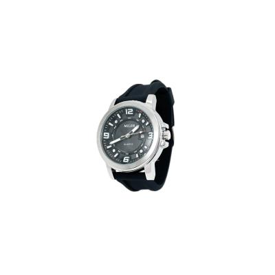 China Silver Bezel Silicone Strap Waterproof  Quartz Watch for Men and Women for sale