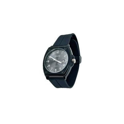 China Black / Silver Bezel Silicon Strap Watch Modern Analog Display for Professional Look for sale