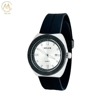 China Fashion Casual Business Quartz Life Waterproof Auto Date Display Quartz Wrist watch with Silicone Stra for sale