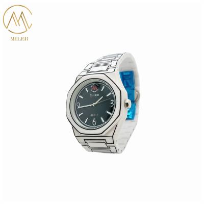 China 7 Colors Stainless Steel Strap Watch Waterproof 30ATM Quartz Wrist Watch for sale