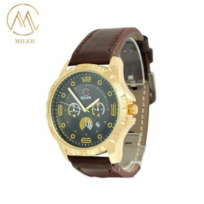 China Analog Quartz Wrist Watch Good Selling Waterproof Watch with Leather Strap for sale
