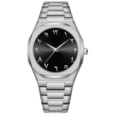 China Arabic Dial Watch Ultra Thin Men′s Stainless Steel Sapphire Glass Waterproof Slim Quartz Watch for sale