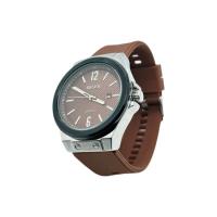 China Men's Quartz Watch with Oval Case Buckle Clasp and Mineral Glass Leather Strap Casual Dress Watch for sale