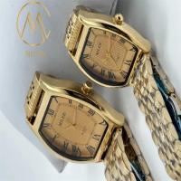 China Luxury Quartz Watch with Stainless Steel Strap Black Dial and Buckle Clasp for Couples for sale