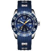 China Blue Silicon Strap Watch Featuring Quartz Movement Round Dial Suitable for Office Wear and Outdoor Sports Comfortable for sale