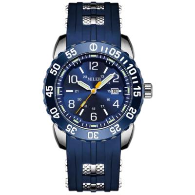 China Blue Silicon Strap Watch Featuring Quartz Movement Round Dial Suitable for Office Wear and Outdoor Sports Comfortable for sale