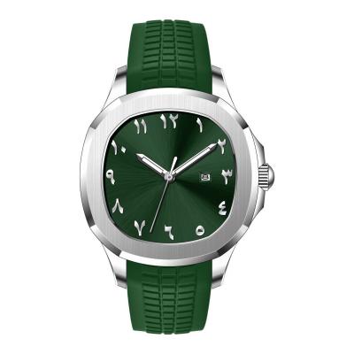 China Customized LOGO Silicon Strap Watch Including Round Dial Shape and Laser Printing Logo Case Back Designed for Awareness for sale