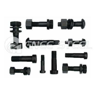 China Carbon Steel Oval Neck Track Railway Bolts And Nuts M20 X 150 12.9 Grade for sale