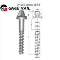 China High Grade Material DHS35 Railway Screw Spike Zinc HDG Black Oxide Options for sale