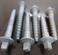China Steel 35# Spiral Spike Nails HDG Threaded Rail Fasteners For Firmly Fixing Rails To Sleepers Preventing Loosening for sale