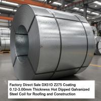 China Factory Direct Sale DX51D Z275 Coating 0.12-3.00mm Thickness Hot Dipped Galvanized Steel Coil for Roofing and Construction for sale
