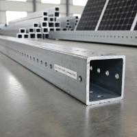 China Hot-Dip Galvanized U-Channel Beam for Solar Support with 60m/s Wind Load and 1.4kn/m2 Snow Load for sale