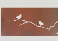 China Outdoor Laser Cut Corten Steel Garden Ornaments 1200mm Height for sale