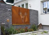 China Laser Cutting Corten Stainless Steel Garden Ornaments With Dandelion Patterns for sale