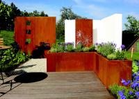 China Laser Cutting Corten Stainless Steel Garden Ornaments With Dandelion Patterns for sale